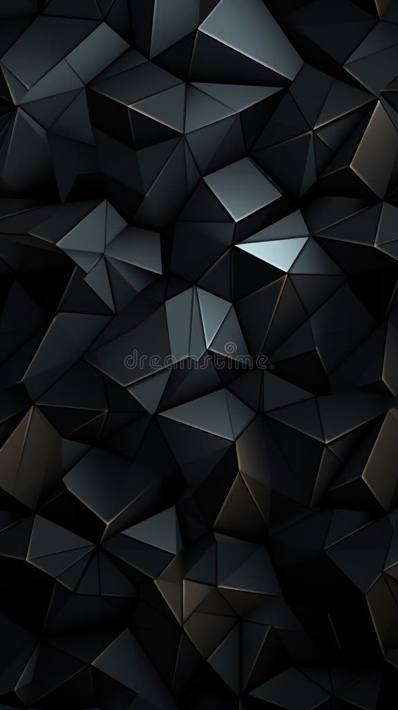Shadowed Polygons on Dark Background. Multifaceted Polygons Casting ...