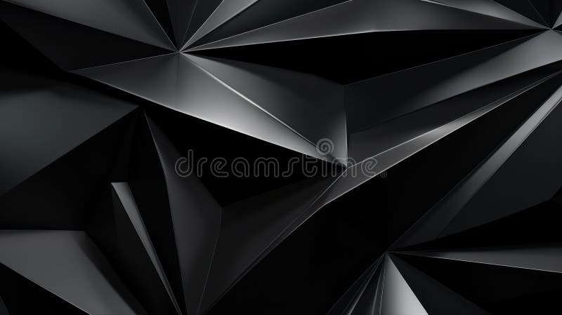 Shadowed Polygons on Dark Background. Multifaceted Polygons Casting ...