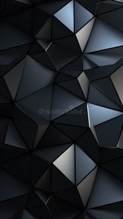 Shadowed Polygons on Dark Background. Multifaceted Polygons Casting ...