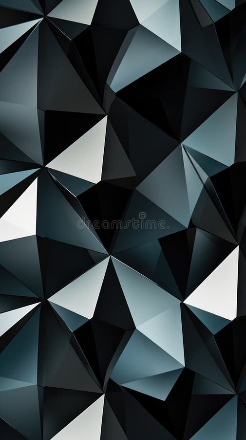 Shadowed Polygons on Dark Background. Multifaceted Polygons Casting ...