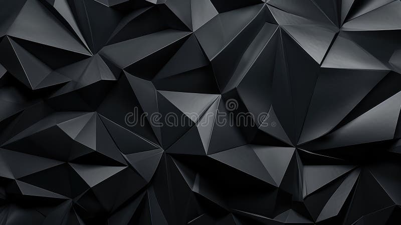 Shadowed Polygons on Dark Background. Multifaceted Polygons Casting ...