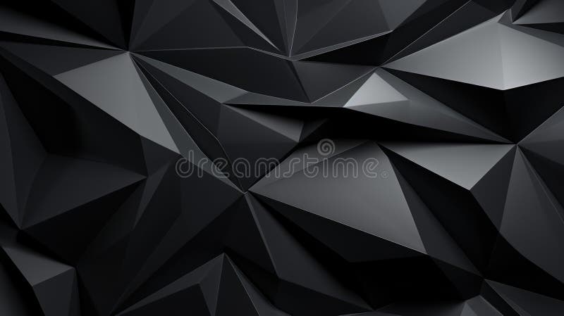Shadowed Polygons on Dark Background. Multifaceted Polygons Casting ...