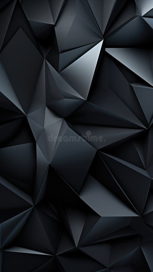 Shadowed Polygons on Dark Background. Multifaceted Polygons Casting ...