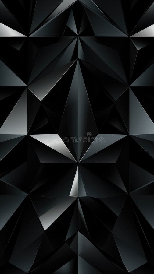 Shadowed Polygons on Dark Background. Multifaceted Polygons Casting ...