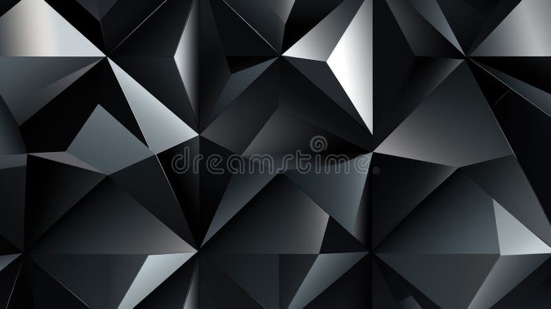 Shadowed Polygons on Dark Background. Multifaceted Polygons Casting ...