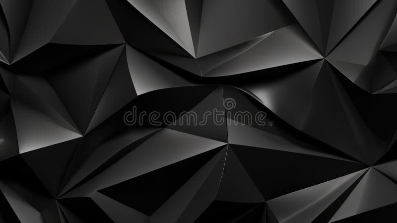 Shadowed Polygons on Dark Background. Multifaceted Polygons Casting ...