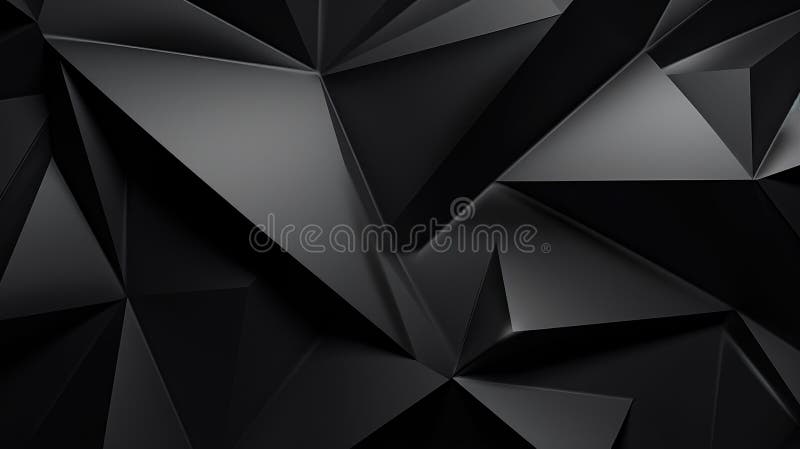 Shadowed Polygons on Dark Background. Multifaceted Polygons Casting ...