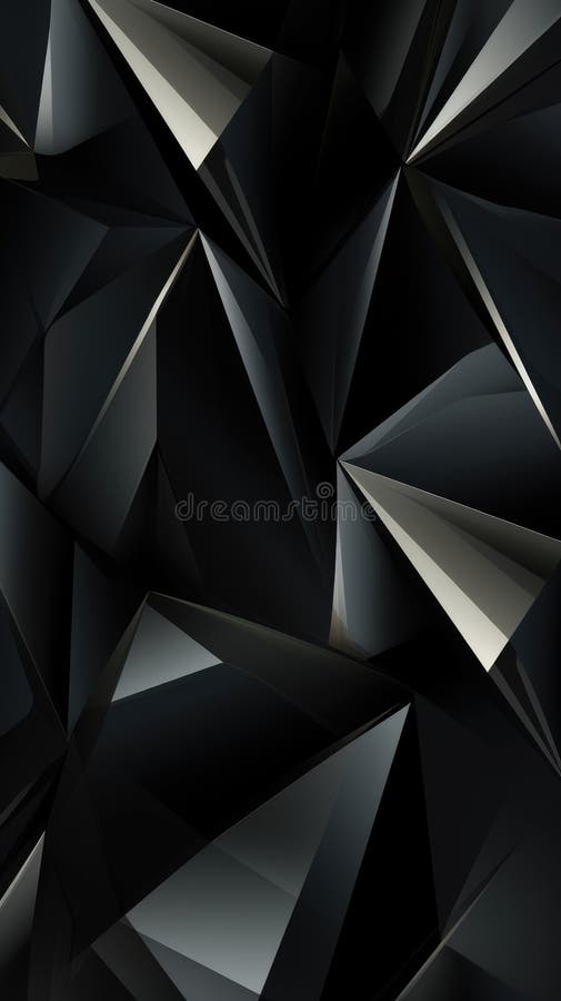 Shadowed Polygons on Dark Background. Multifaceted Polygons Casting ...
