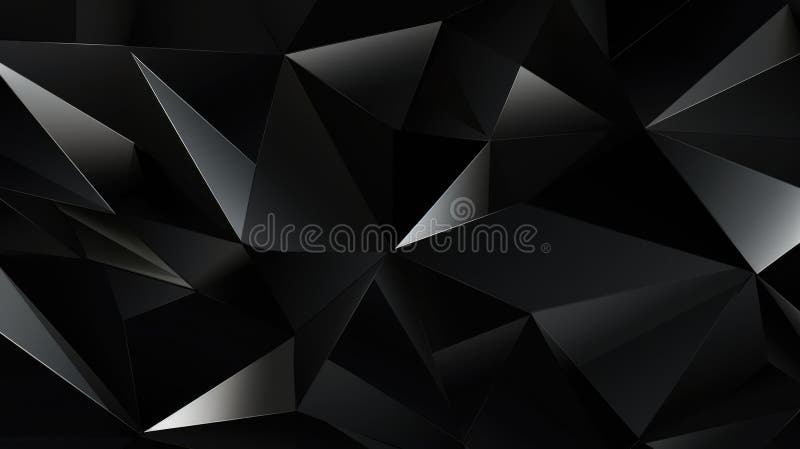 Shadowed Polygons on Dark Background. Multifaceted Polygons Casting ...