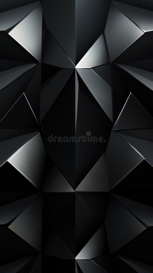 Shadowed Polygons on Dark Background. Multifaceted Polygons Casting ...