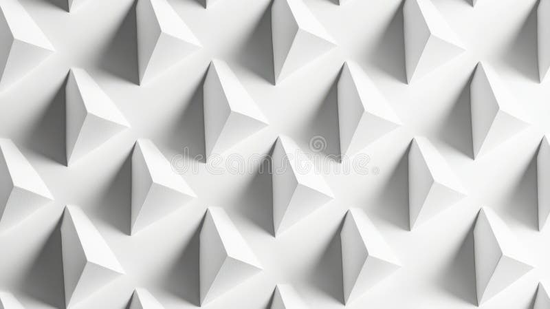 Shadowed Pyramid Rows Creating Depth and Texture, Bold and Abstract Design. Light Shadow 3d ...