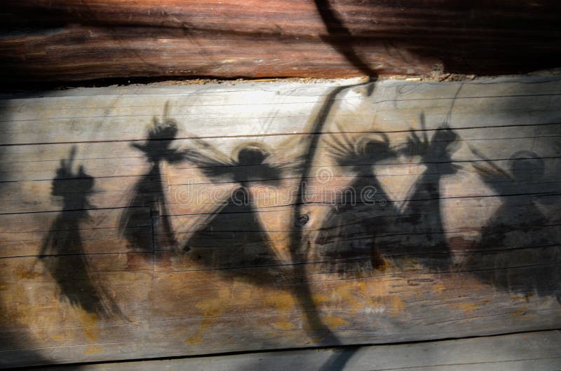 The Shadows of Angels are Reflected on the Wall Stock Photo - Image of ...