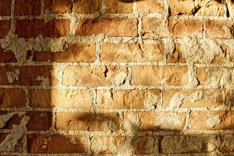 Shadows on a Brick Wall stock image. Image of brown - 146478603