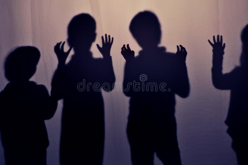 Shadows of children stock photo. Image of little, shadows - 18071656
