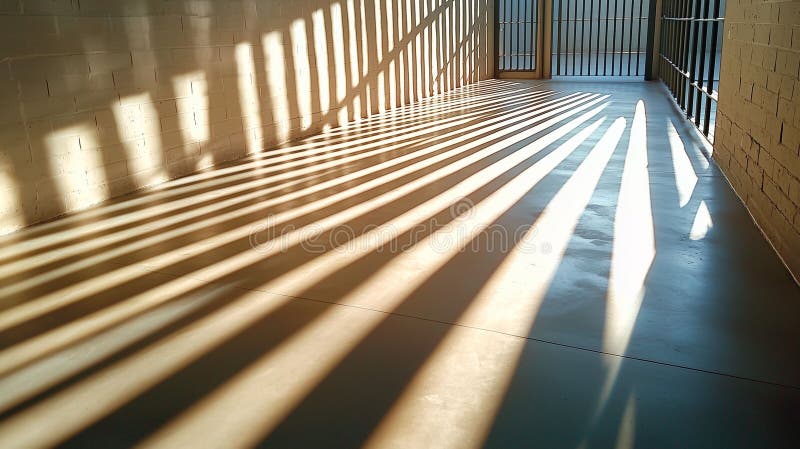 Shadows of Confinement, Lost Freedom Stock Illustration - Illustration ...