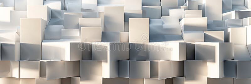 Shadows of Cubes Interlocking To Create One Continuous Threedimensional ...