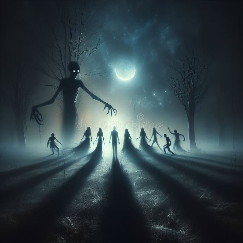 Shadows Dance with Unseen Creatures the Shadows Move with a Life Stock ...