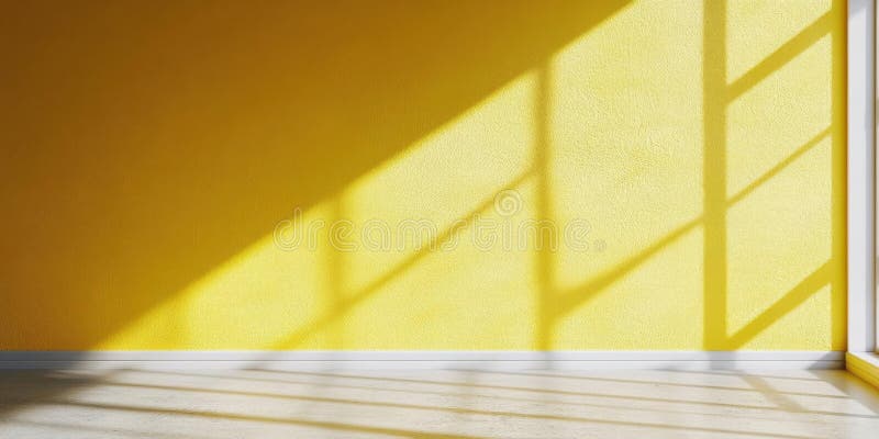 Shadows Dance on Yellow Wall, Capturing Light and Space, Creating a ...