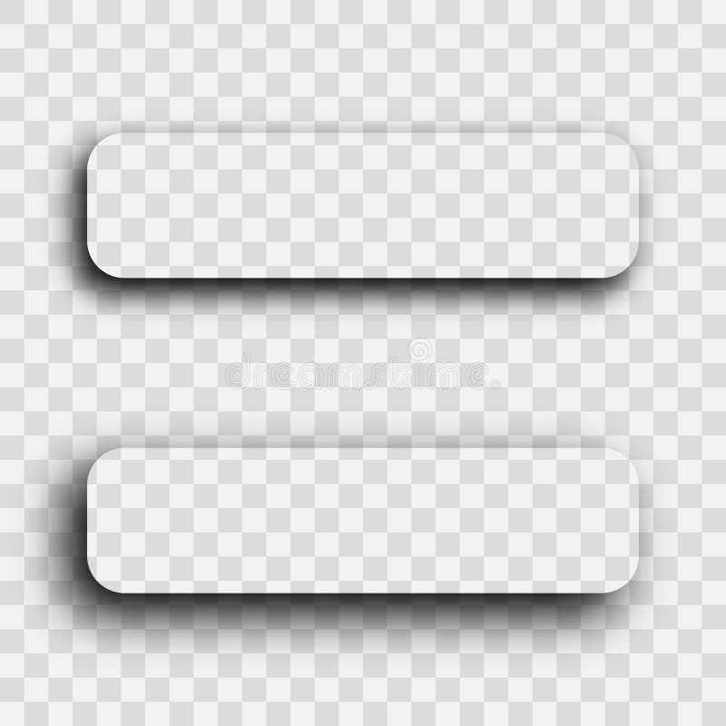 Set of Two Rectangles with Rounded Corners Shadows Stock Vector ...