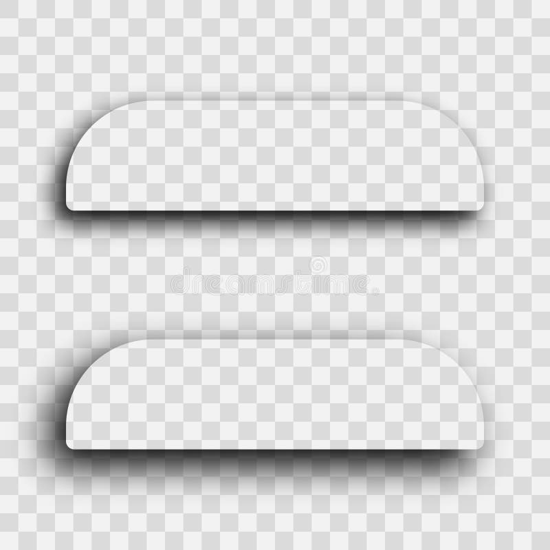 Set of Two Rectangles with Rounded Corners Shadows Stock Vector ...