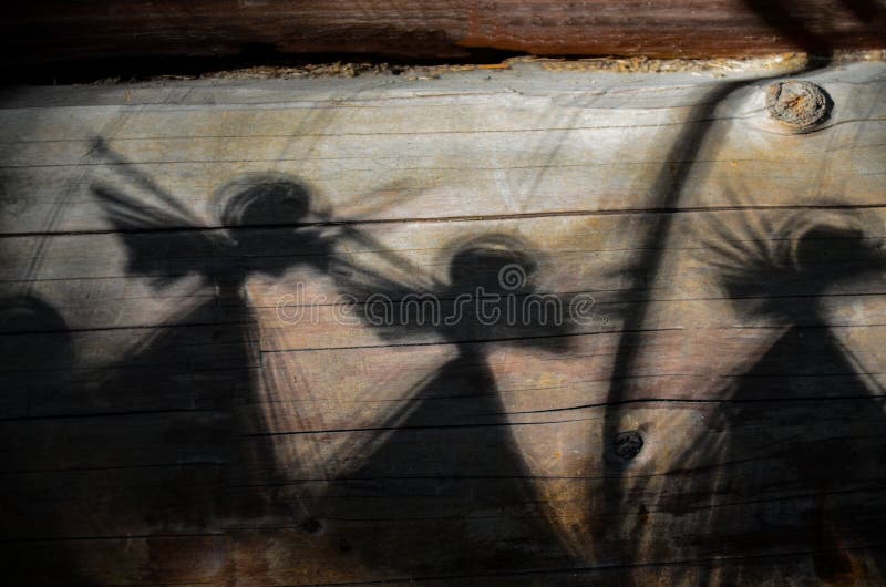 The Shadows of Angels are Reflected on the Wall Stock Image - Image of ...