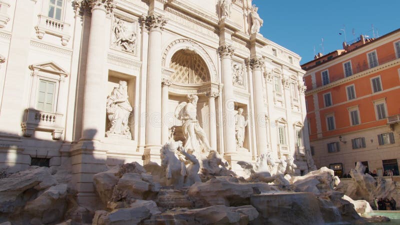 Shadows Defining the Shape of Marvellous Statues in Rome Stock Footage ...
