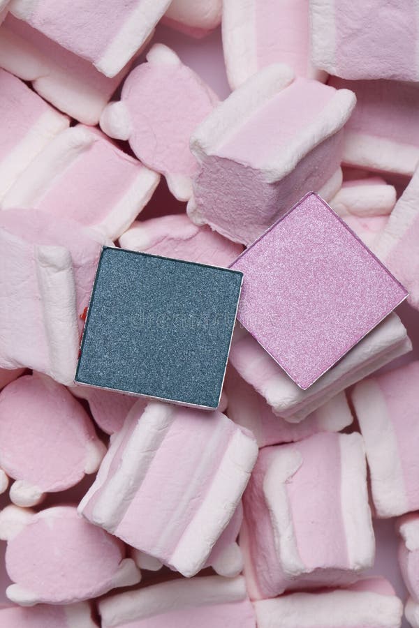 Shadows for the Eyes on the Background of Sweets Stock Photo - Image of ...