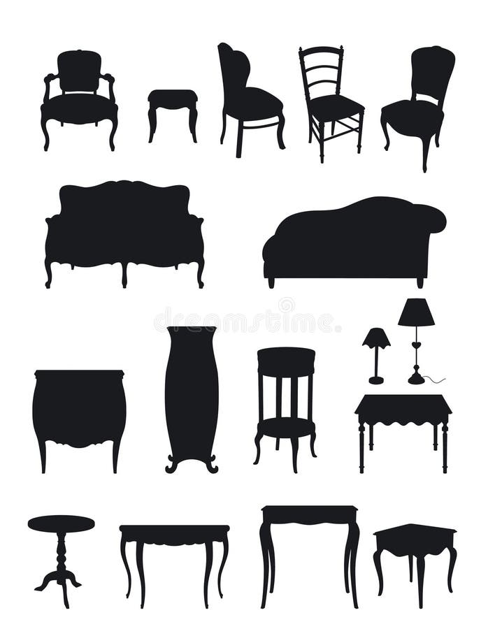 Shadows furniture stock vector. Illustration of indoor - 23519066