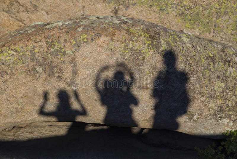 Shadows of happy people stock photo. Image of teamwork - 41809400