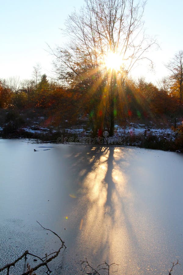 Shadows on the ice stock photo. Image of water, november - 83126486