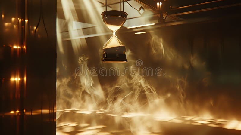 Shadows of Infinity: an Hourglass in Motion./n Stock Photo - Image of ...