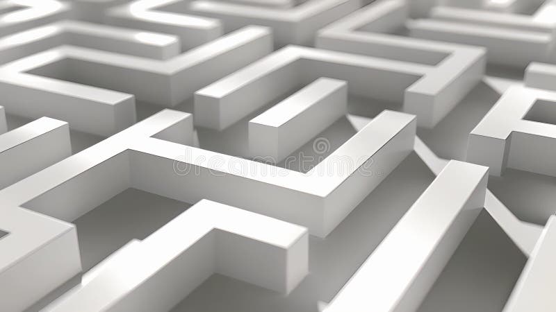 Shadows of Intersecting Rectangles Creating a Labyrinth of Geometric ...