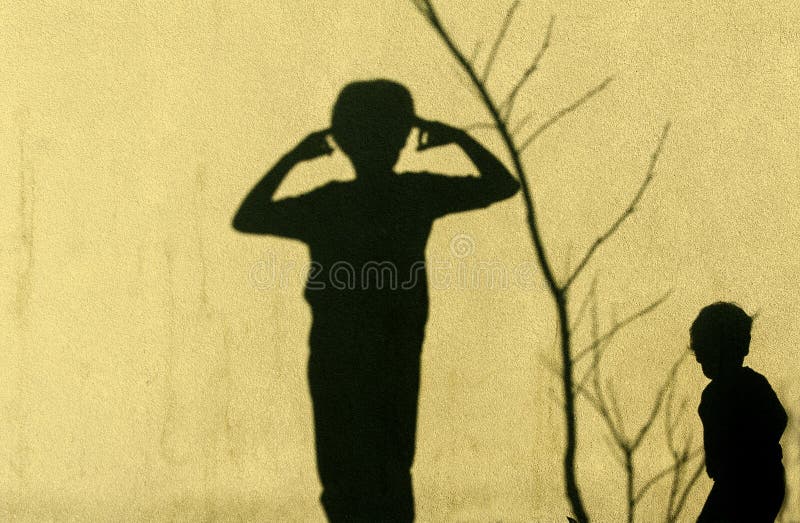 Shadows of kids stock image. Image of family, background - 89984667