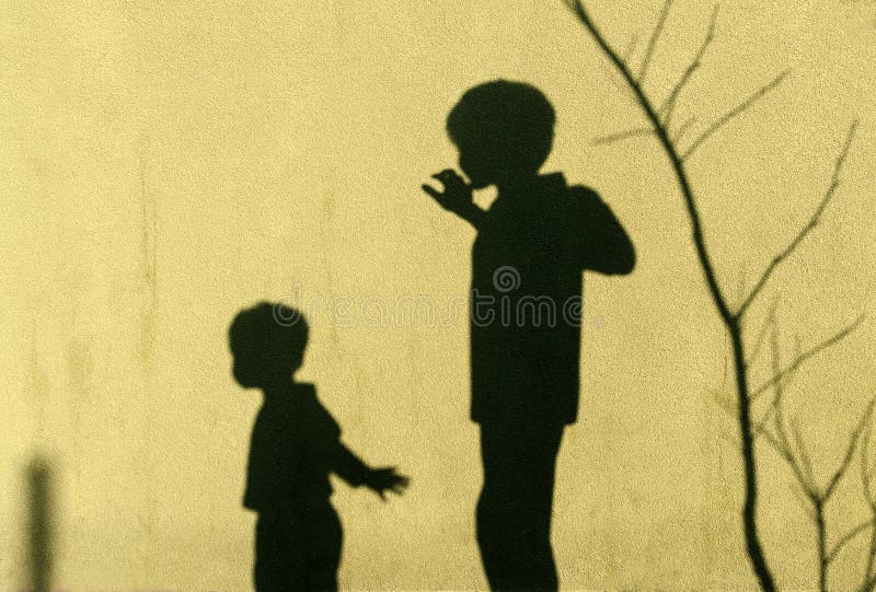 Shadows of kids stock photo. Image of children, playing - 89983802