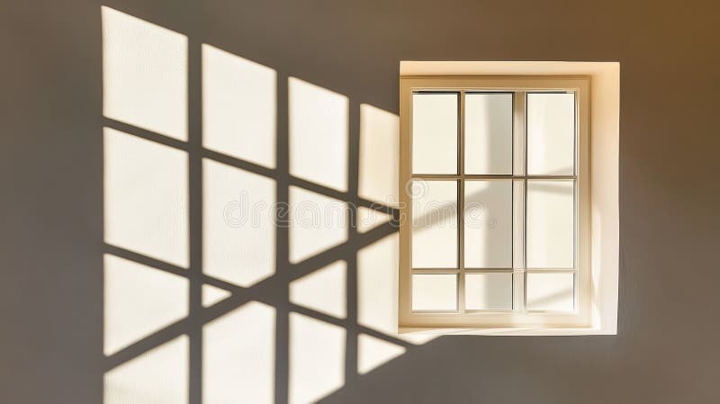The Shadows and Light from Diagonal Windows on a Beige Wall is a Trendy ...