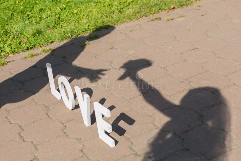 Shadows of love couple stock photo. Image of male, anniversary - 54707834
