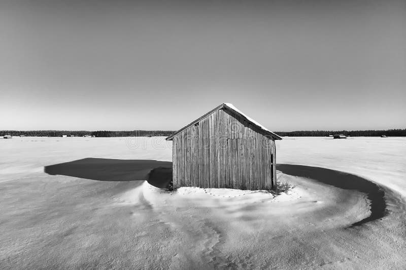 Shadows of an Old Barn House Stock Image - Image of exterior ...