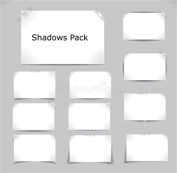Shadows pack stock vector. Illustration of paper, sticker - 25008262