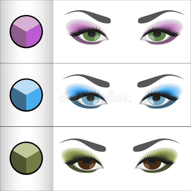 Shadows Pallettes for Different Eye Colors Stock Vector - Illustration ...