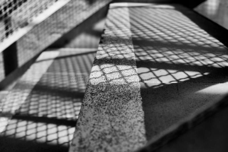 Shadows Patterns from Fire Escape Stairs Stock Image - Image of fire ...