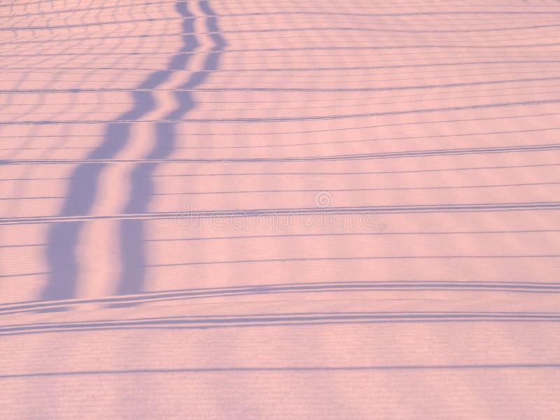 Shadows and Patterns on the Surface of Snow Stock Photo - Image of ...