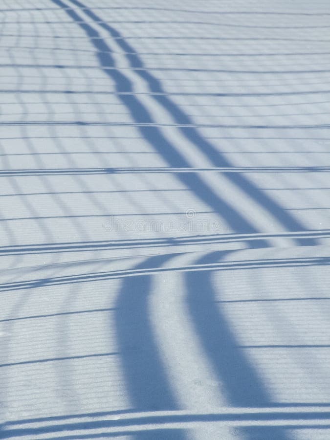 Shadows and Patterns on the Surface of Snow Stock Image - Image of ...