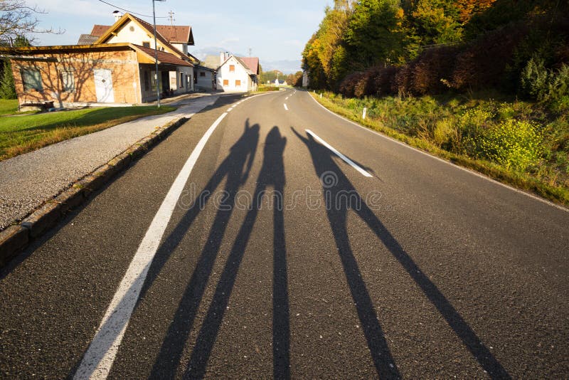 Shadows on the pavement stock image. Image of europe - 185485179