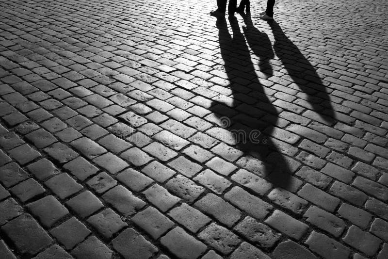 Shadows of people stock image. Image of child, action - 16106011
