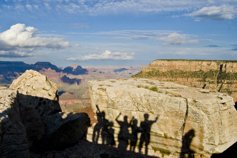 Shadows of People at the Grand Canyon Stock Image - Image of national ...