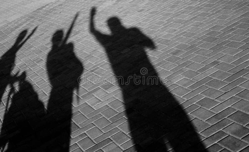 Shadows of people stock image. Image of running, shadow - 56744547