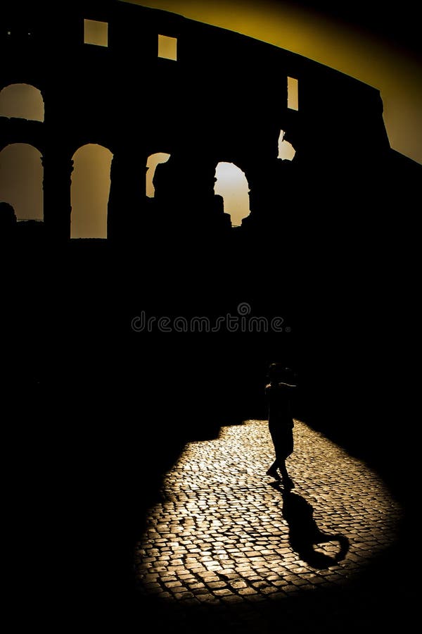 Shadows Projected into the Street Stock Photo - Image of urban, person ...