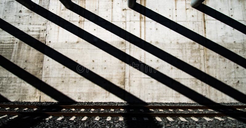 Shadows by the Railway Tracks Stock Photo - Image of tracks, shadows ...