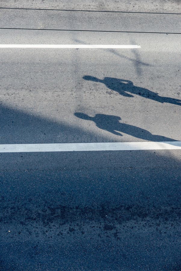 Shadows of Runners on the Road Stock Image - Image of life, alternative ...