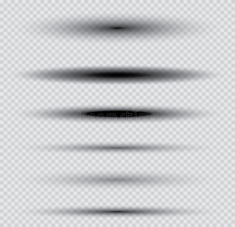 Shadows Set on Transparent Background. Stock Vector - Illustration of ...